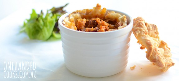 Tomato & Kidney Bean Pies - One Handed Cooks