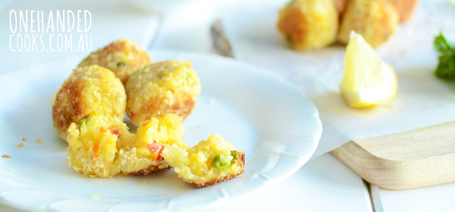 Cooking with Harry & George: Saffron Spiced Risotto Balls - One Handed ...