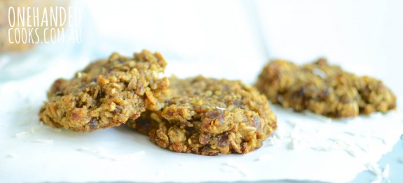 Coconut and Date Cookies - One Handed Cooks