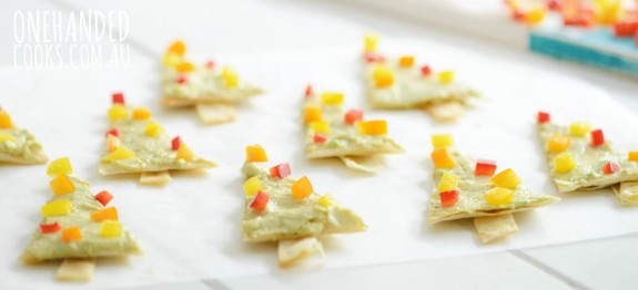 Crispy Cheesy Christmas Trees - One Handed Cooks