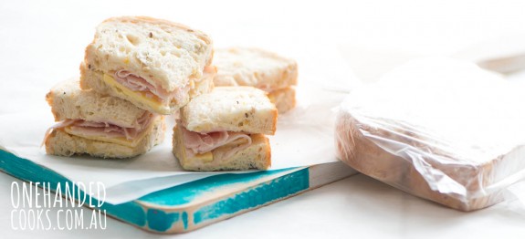 Ham And Cheese Frozen Sandwich - One Handed Cooks