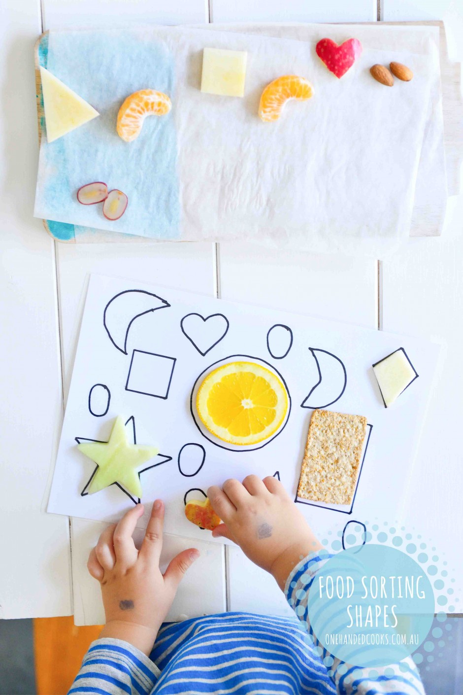 Food Sorting Shapes - One Handed Cooks