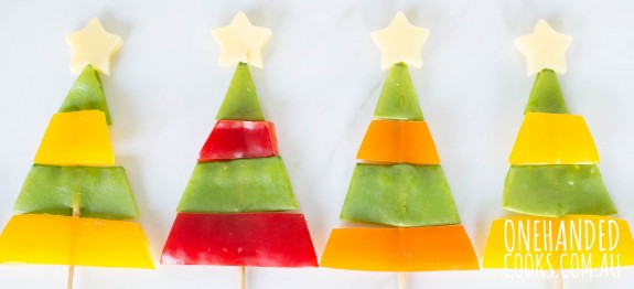 Vegetable Christmas Trees For Kids - One Handed Cooks