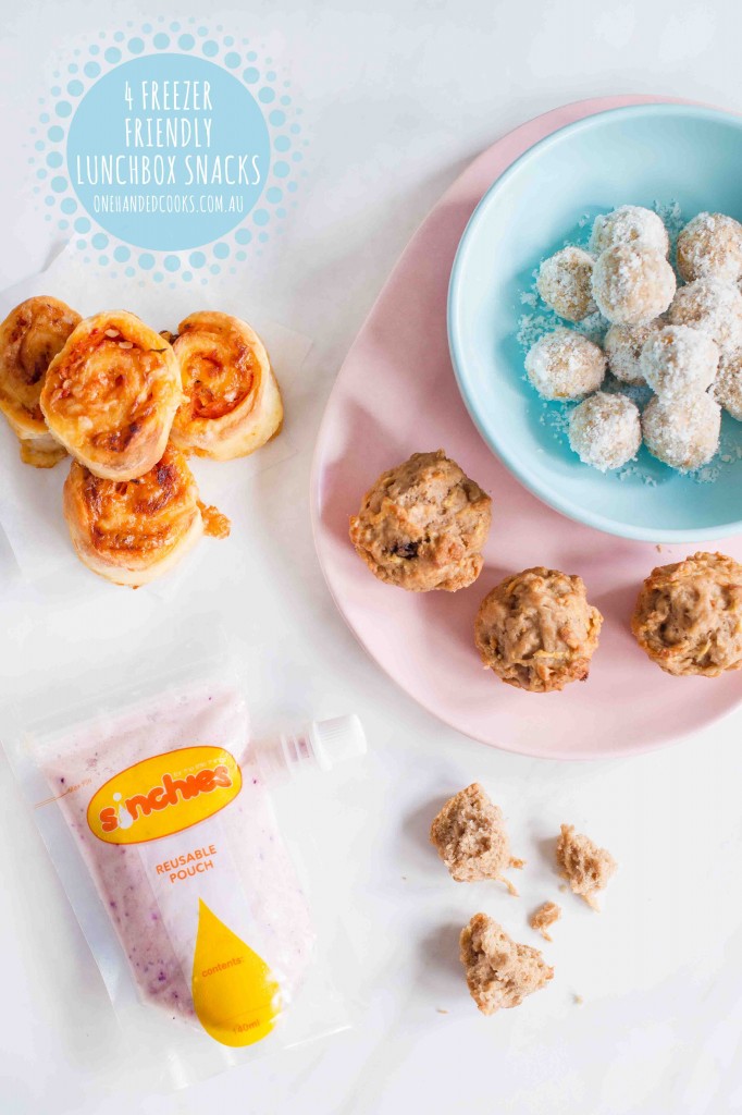 4 Freezer Friendly Lunchbox Snacks In 1 Hour - One Handed Cooks